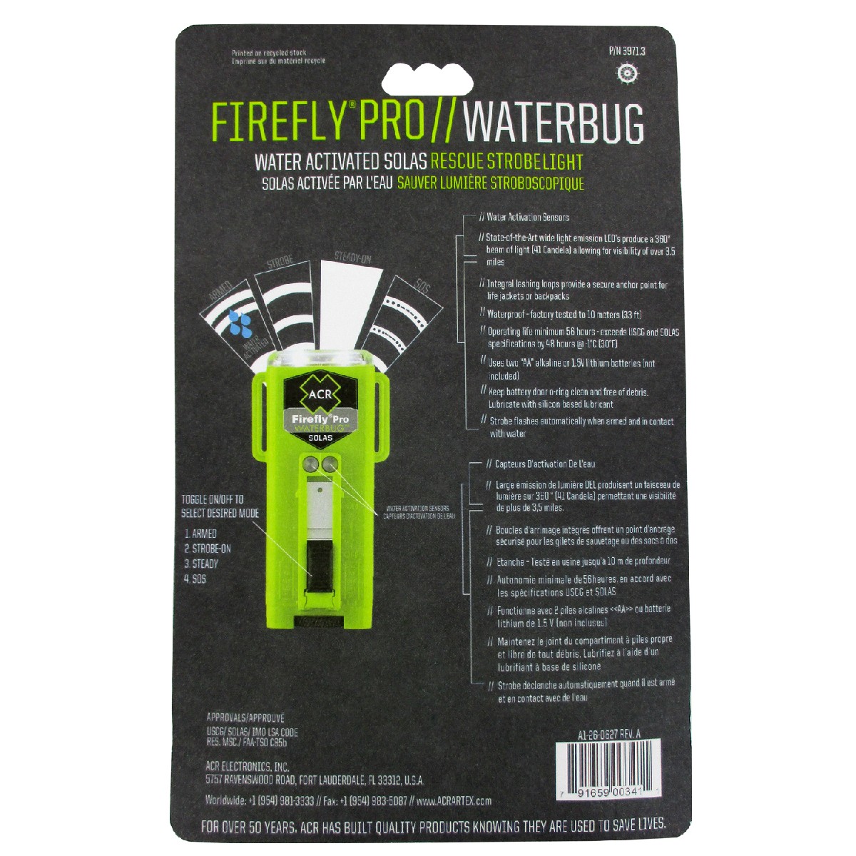 ACR FireFly PRO waterbug LED strobe light | Seattle Marine