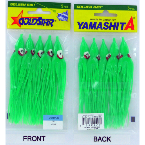 Silver Horde 1080 0014 Octopus 014R Golden Bait 5/Pk | Seattle Marine