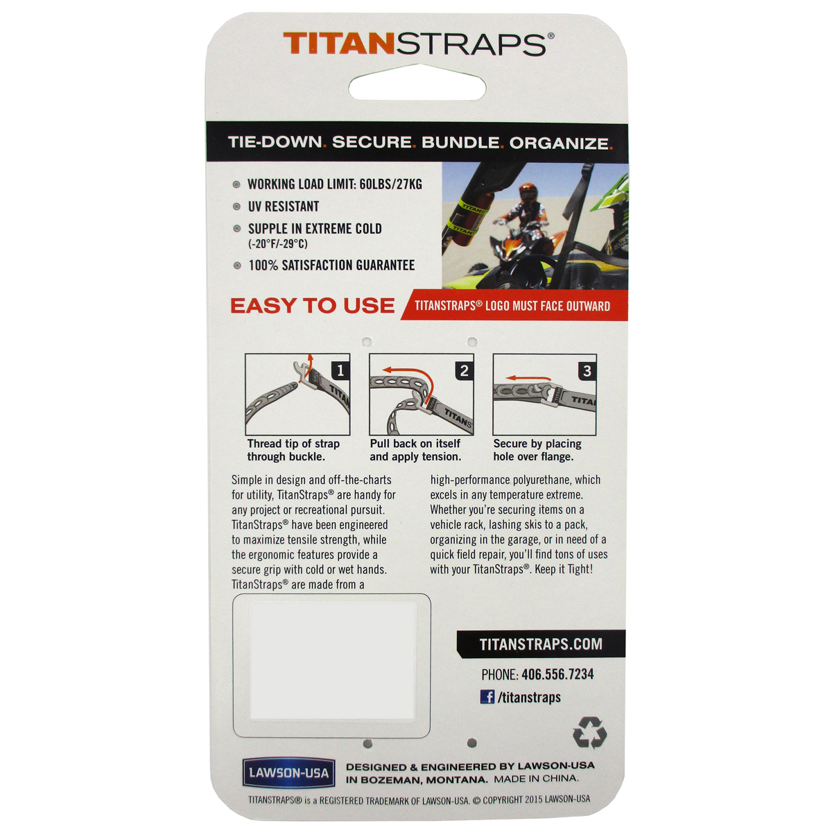 18 Inch Yellow Tie Down Titan straps | Seattle Marine